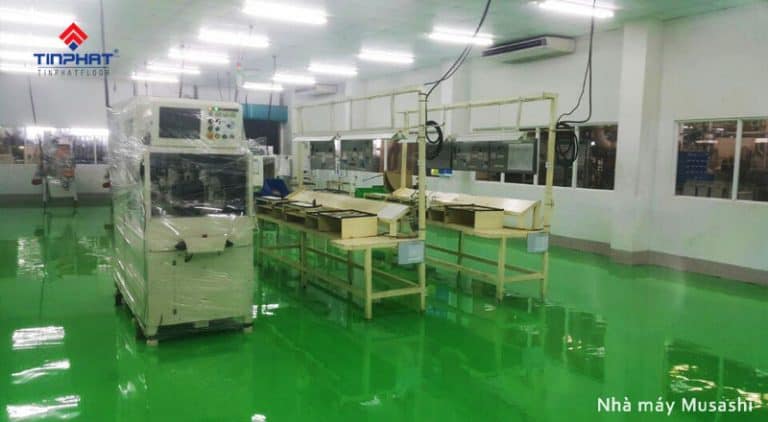 Sơn sàn nhà xưởng nhà máy Musashi Nhật Bản - Sơn Epoxy Tín Phát